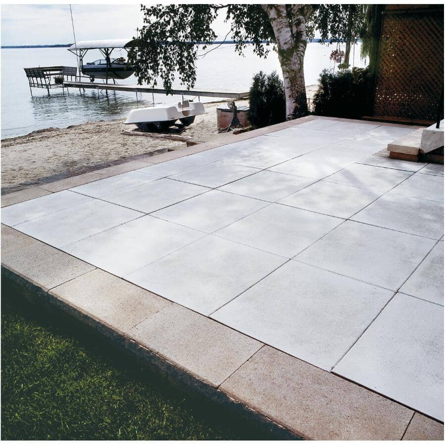 BROOKLIN CONCRETE 24" x 30" Natural Diamond Pattern Patio Stone | Home ...