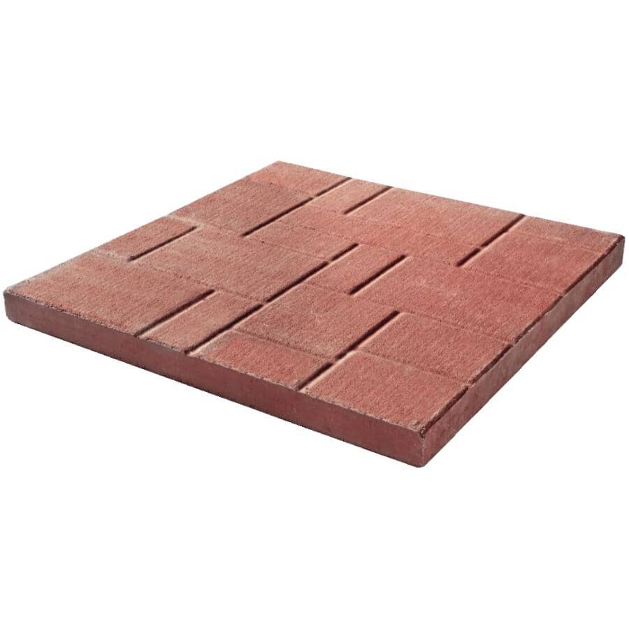 BROOKLIN CONCRETE 24" x 24" Red Brick Patio Stone | Home Hardware