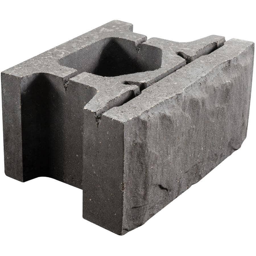 BARKMAN CONCRETE Charcoal Hewnstone Retaining Wall Stone | Home Hardware