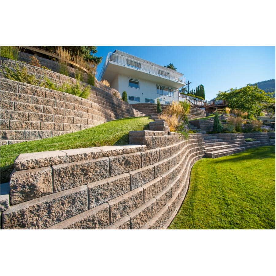 OLDCASTLE 12" Allan Block Straight Retaining Wall Stone Cap | Home Hardware