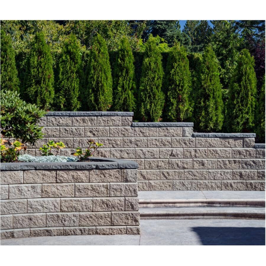 OLDCASTLE 16" 6 Degree Allan Block Retaining Wall Corner Stone | Home ...