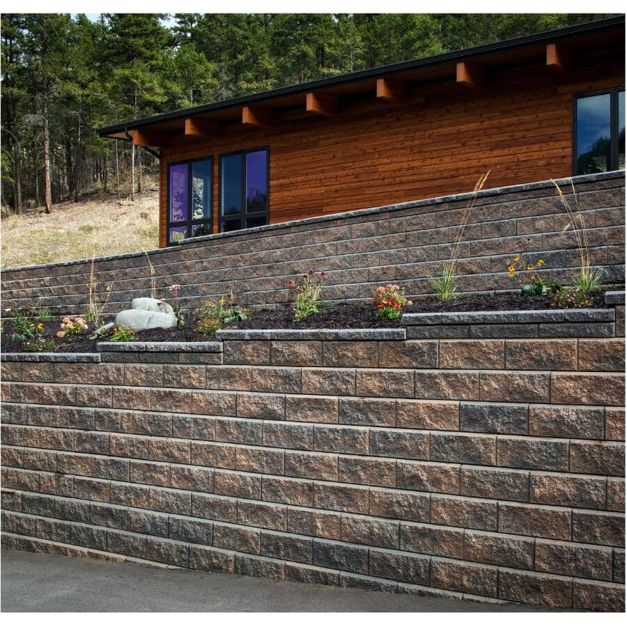 OLDCASTLE 18" Allan Block Professional Retaining Wall Stone Cap | Home ...