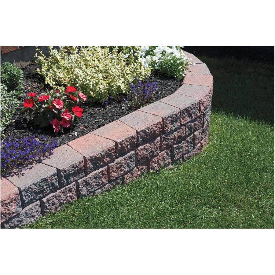 undefined Classic Wedgestone Red Charcoal Garden Wall Stone | Home Hardware