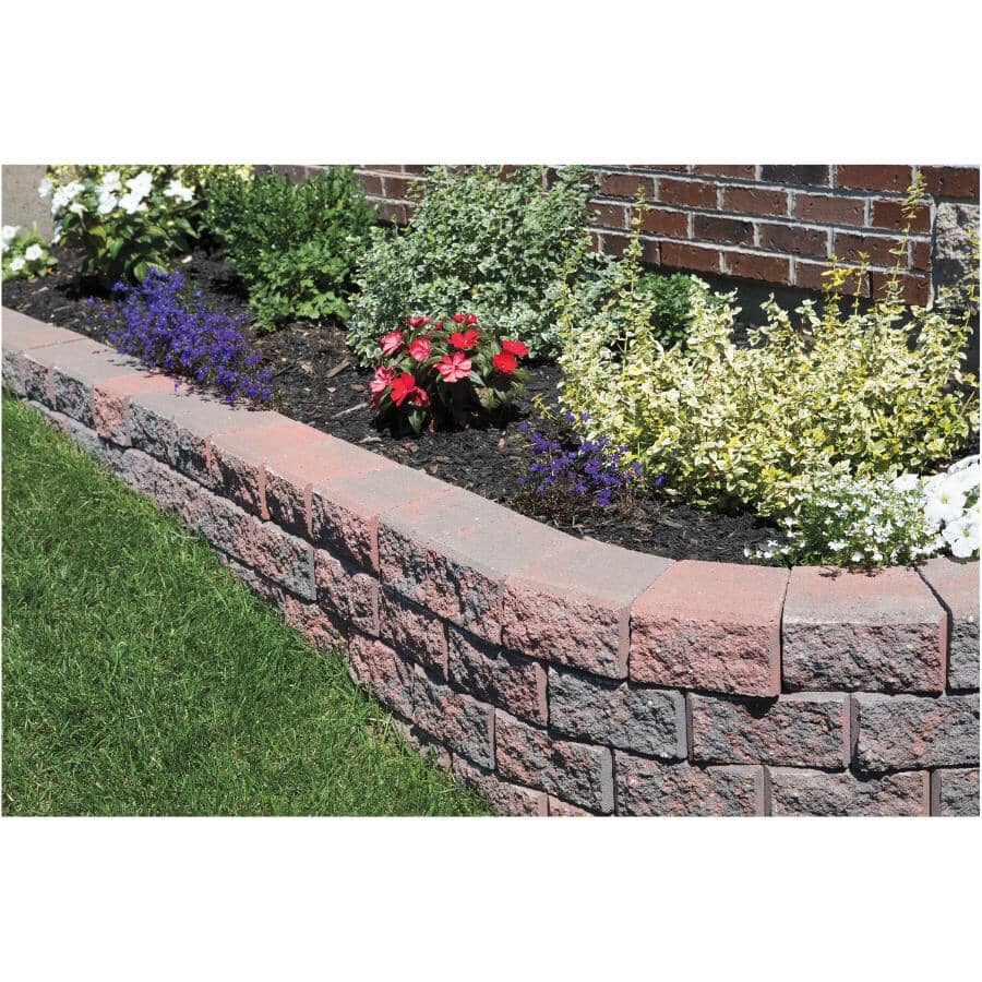 undefined Classic Wedgestone Red Charcoal Garden Wall Stone | Home Hardware