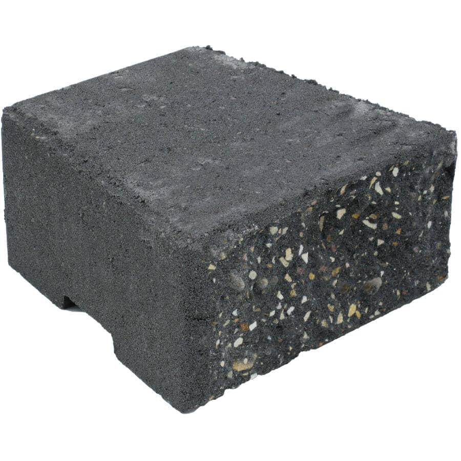 OLDCASTLE 7" x 4" x 8" Romanstack Charcoal Retaining Wall Stone Cap ...