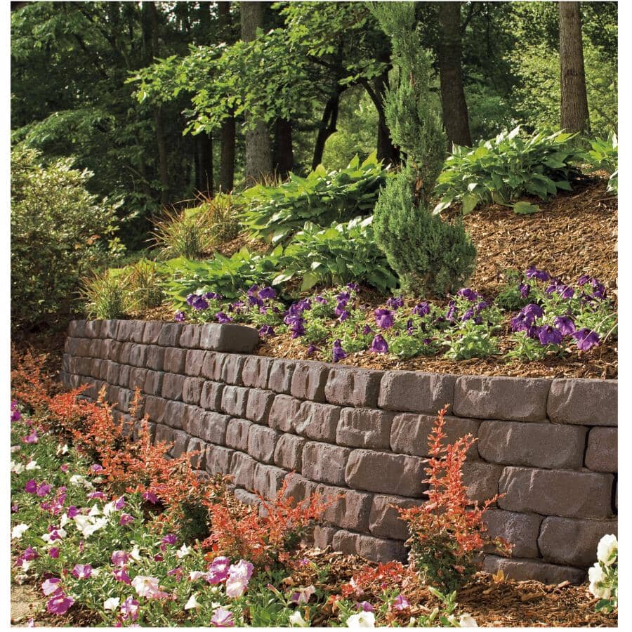 PERMACON 4" x 7-1/4" x 11-1/2" Beltis Earth Blend Retaining Wall Stone ...