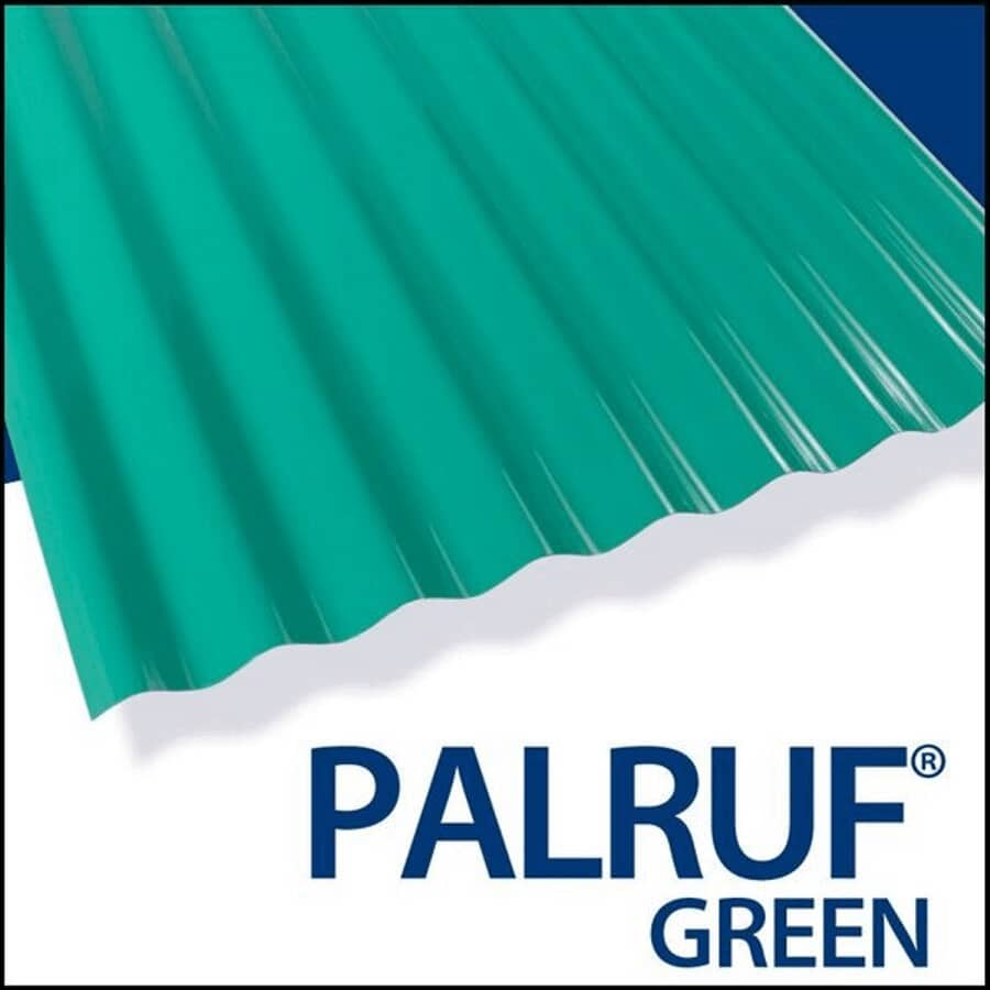 Panneau en PVC Palruf de 24 po x 8 pi, vert foncé Vicwest | Home Hardware