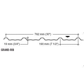 VICWEST 28 Gauge Grand Rib Galvanized Metal Roof | Home Hardware