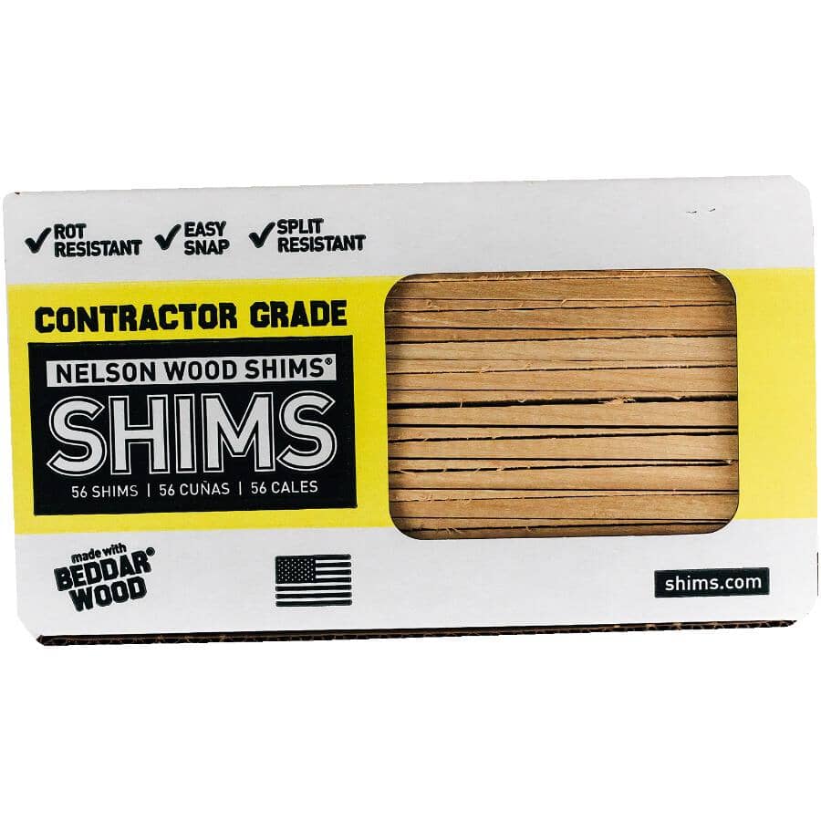 NELSON WOOD SHIMS 8" Contractor Beddar Wood Shims | Home Hardware