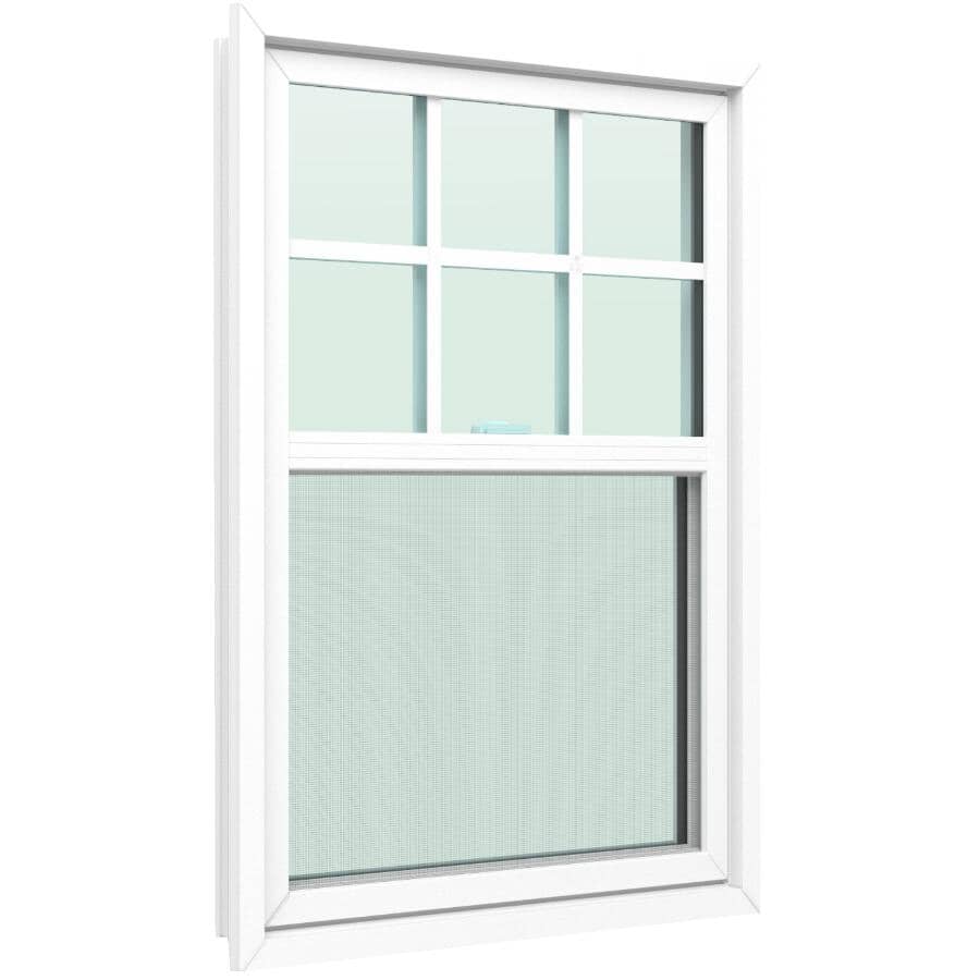 GLOBAL WINDOWS & DOORS 36" x 40" LEA Vinyl Low-e Single Hung Window ...
