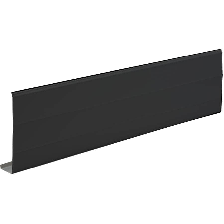 KAYCAN 1" x 6" x 10' Flat Black Ribbed Aluminum Fascia | Home Hardware