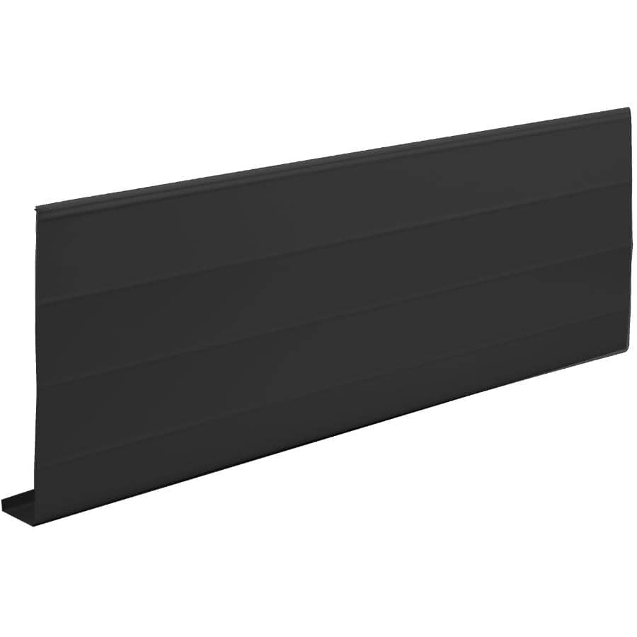 KAYCAN 1" x 8" x 10' Flat Black Ribbed Aluminum Fascia | Home Hardware