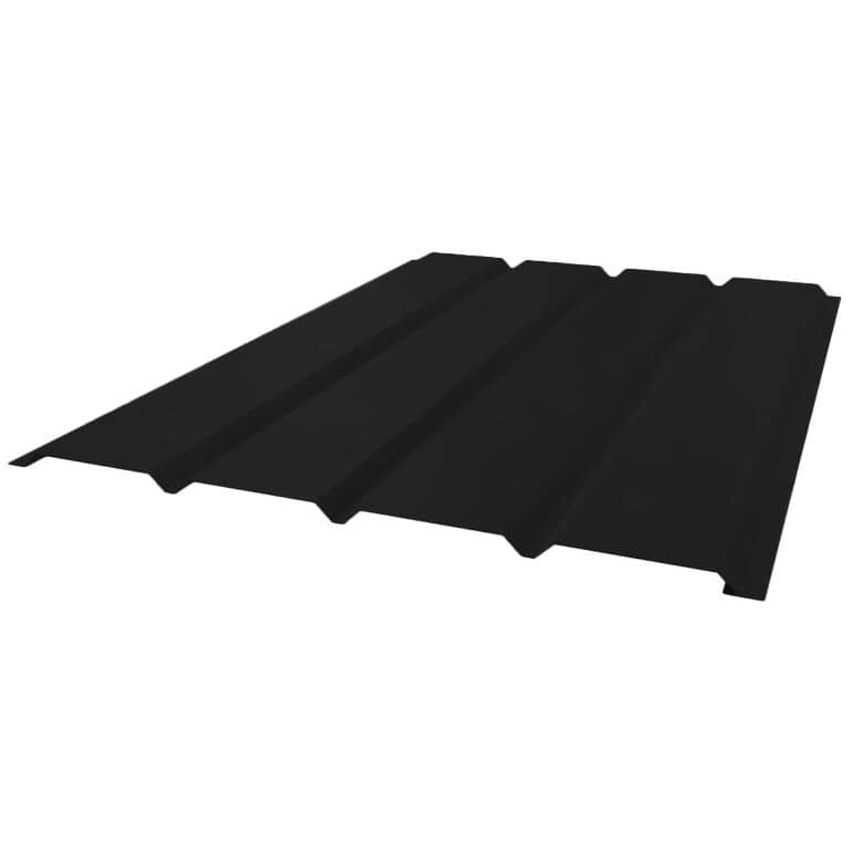 MITTEN 16" Black 4 Panel Plain Aluminum Soffit | Home Hardware