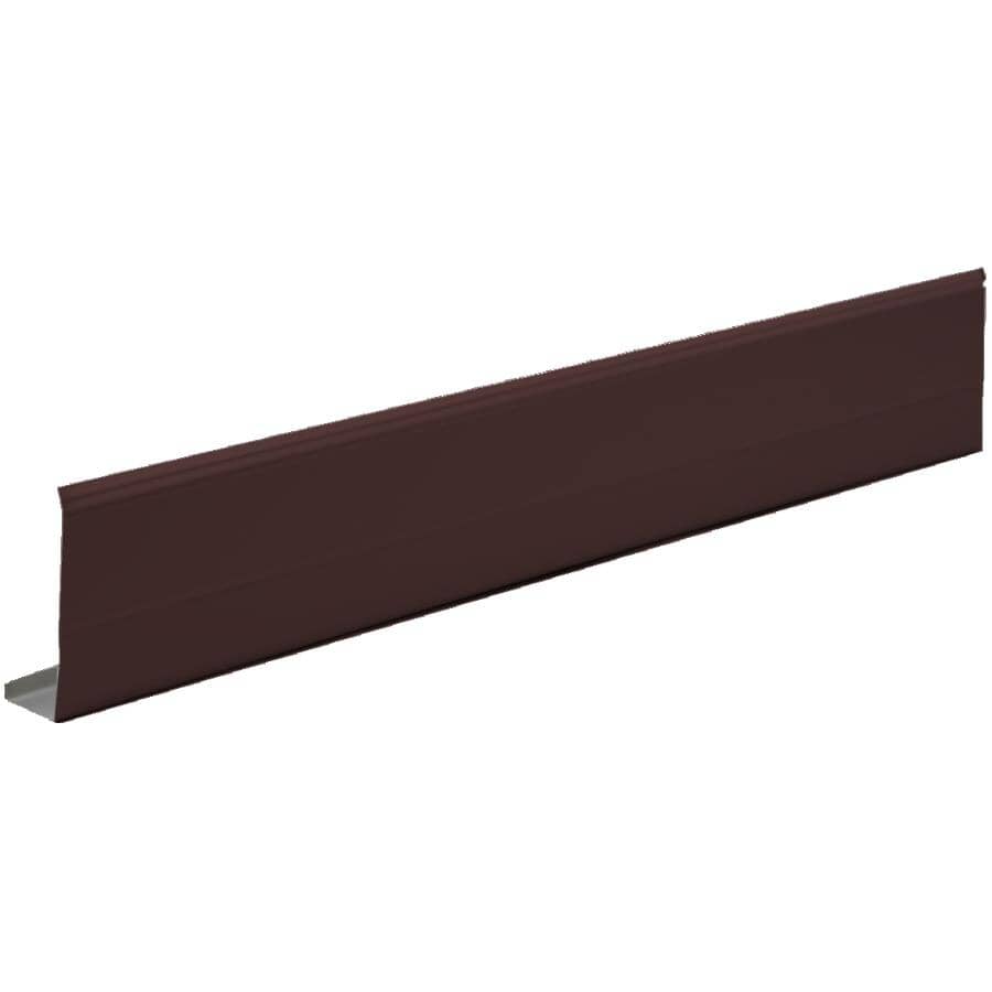 KAYCAN 1" x 4" x 10' Chocolate Brown Ribbed Aluminum Fascia | Home Hardware