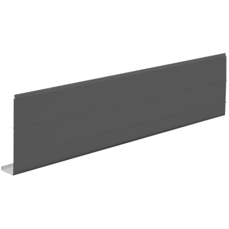 KAYCAN 1" x 6" x 9'10" Charcoal Ribbed Aluminum Fascia | Home Hardware