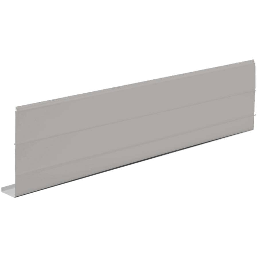 KAYCAN 1" x 6" x 9'10" Pearl Grey Ribbed Aluminum Fascia | Home Hardware