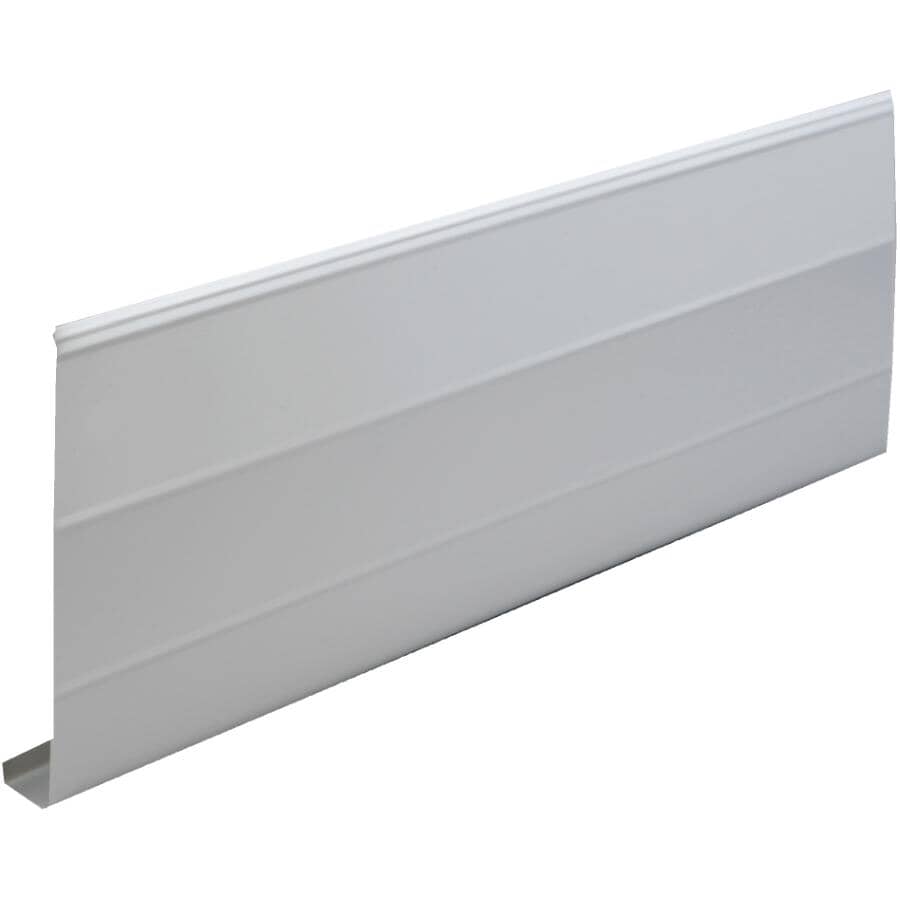 KAYCAN Fascia en aluminium nervuré de 1 po x 6 po x 9 pi 10 po, blanc ...