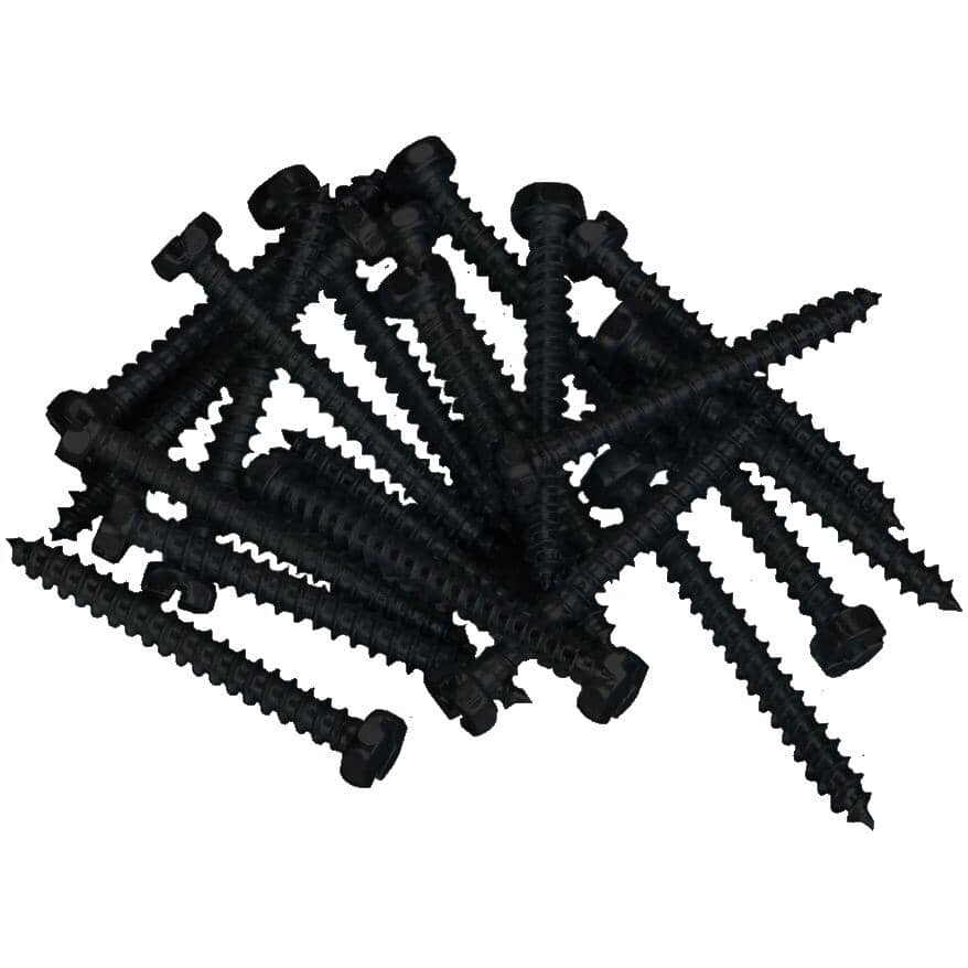 KAYCAN 100 Pack 8" x 1-1/4" Black Robertson Pan Head Screws, for ...