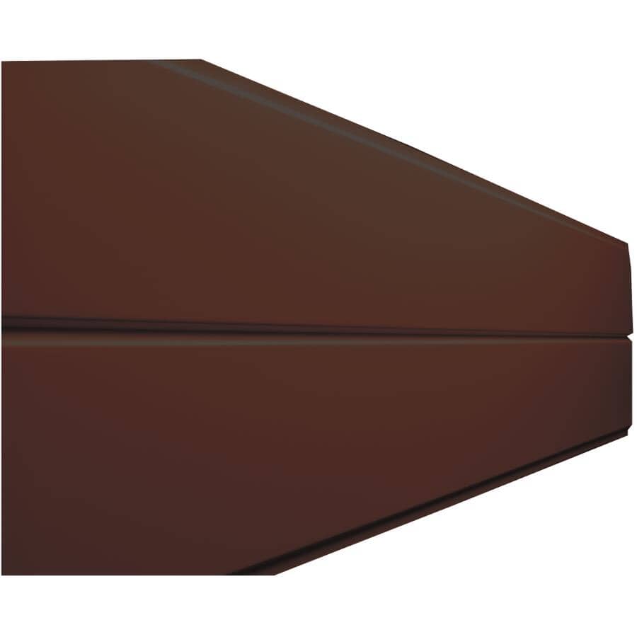 Gentek 16"x12' Laurentian Brown 2 Panel Plain Aluminum Soffit | Home ...