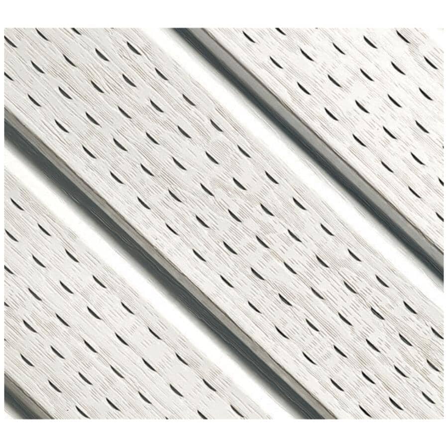 KAYCAN 16" x 12' White Semi Gloss SP100V Vented Aluminum Soffit | Home ...