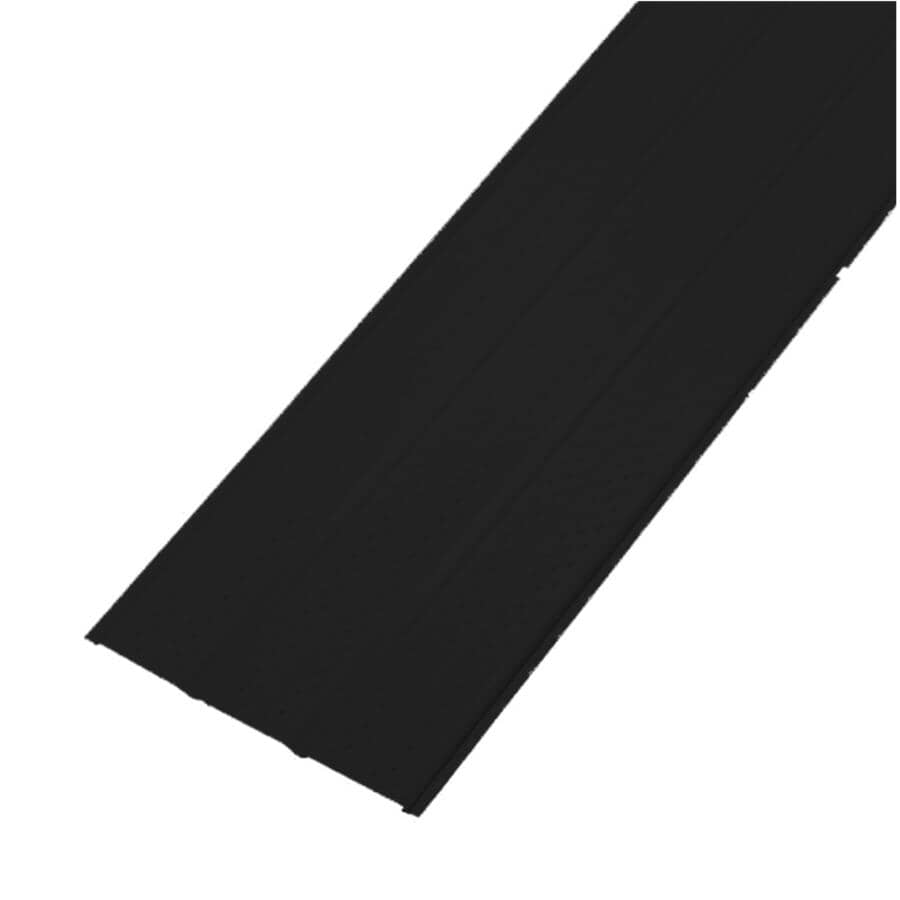KAYCAN 16" x 12' Flat Black SP600V Vented Aluminum Soffit | Home Hardware