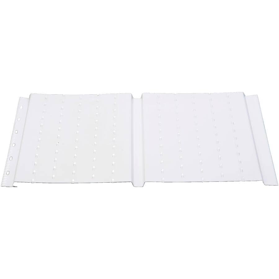 KAYCAN 16" x 12' White Semi Gloss SP600P Plain Aluminum Soffit | Home ...