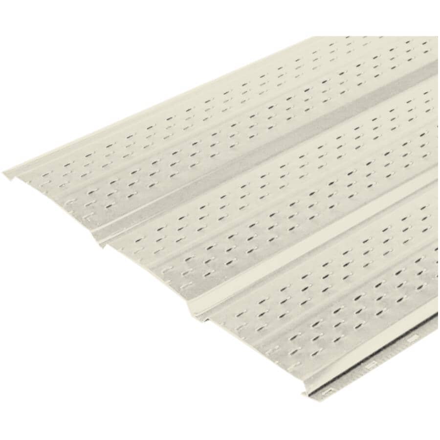 KAYCAN 16" x 12' Ivory Semi Gloss SP600V Vented Aluminum Soffit | Home ...