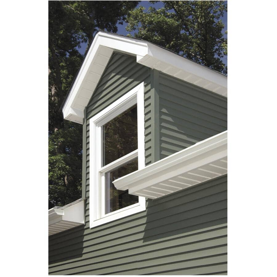 KAYCAN 16" x 12' White Semi Gloss SP600V Vented Aluminum Soffit | Home ...