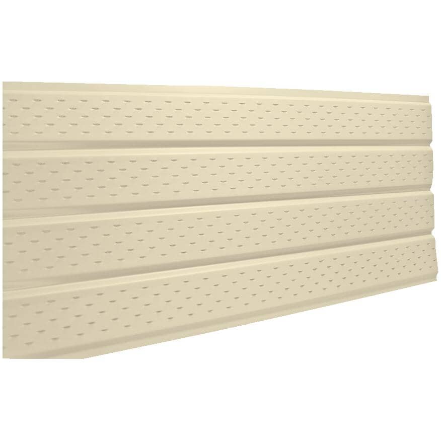 GENTEK 16" x 12' Maize 4 Panel Vented Aluminum Soffit | Home Hardware