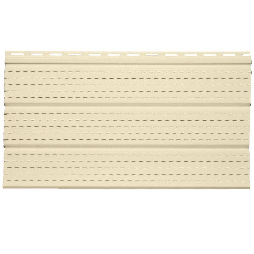 Gentek 12"x12' Maize 3 Panel Solid Vinyl Soffit | Home Hardware
