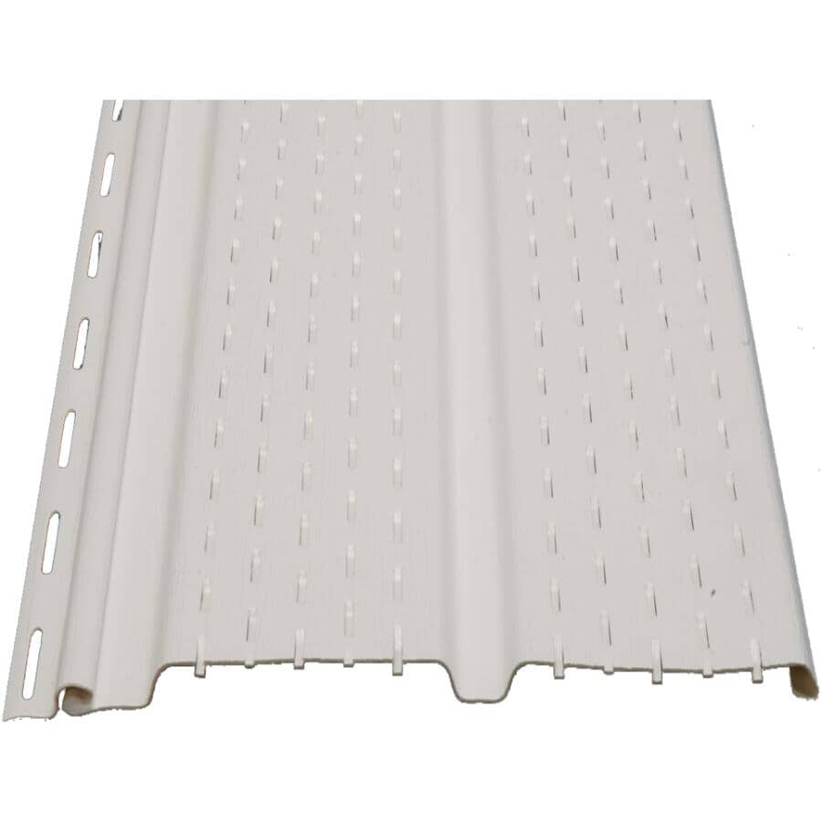 Kaycan 10"x12' Linen 2 Panel Vented Vinyl Soffit | Home Hardware