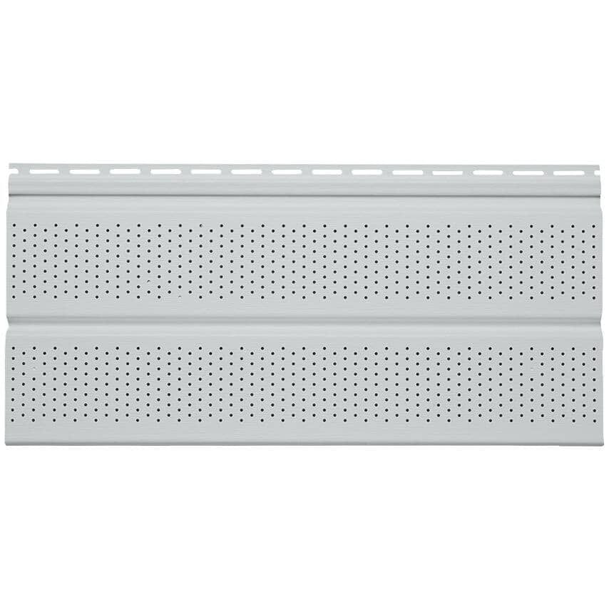 Gentek 10"x12' Pearl 2 Panel Vented Vinyl Soffit | Home Hardware