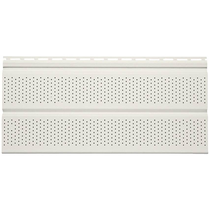 Gentek 10"x12' Sandstone 2 Panel Vented Vinyl Soffit | Home Hardware