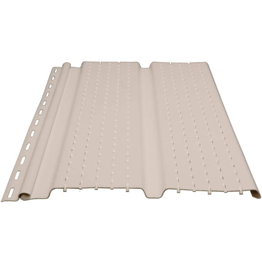 KAYCAN 16" x 12' Mocha 4 Panel Vented Vinyl Soffit | Home Hardware