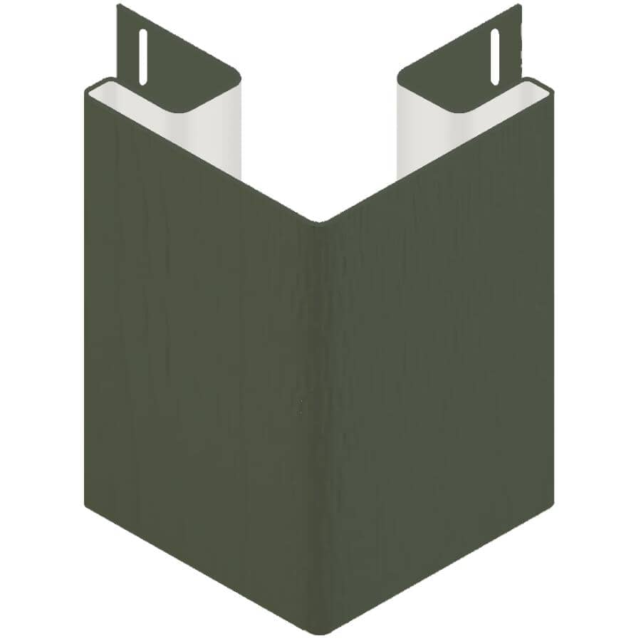 KAYCAN 3" x 10' DaVinci Evergreen Outside Corner Vinyl Trim | Home Hardware