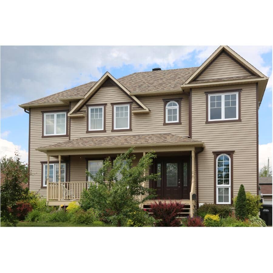 KAYCAN Double 4.5" Prova Dutch Lap Bisque Vinyl Siding | Home Hardware
