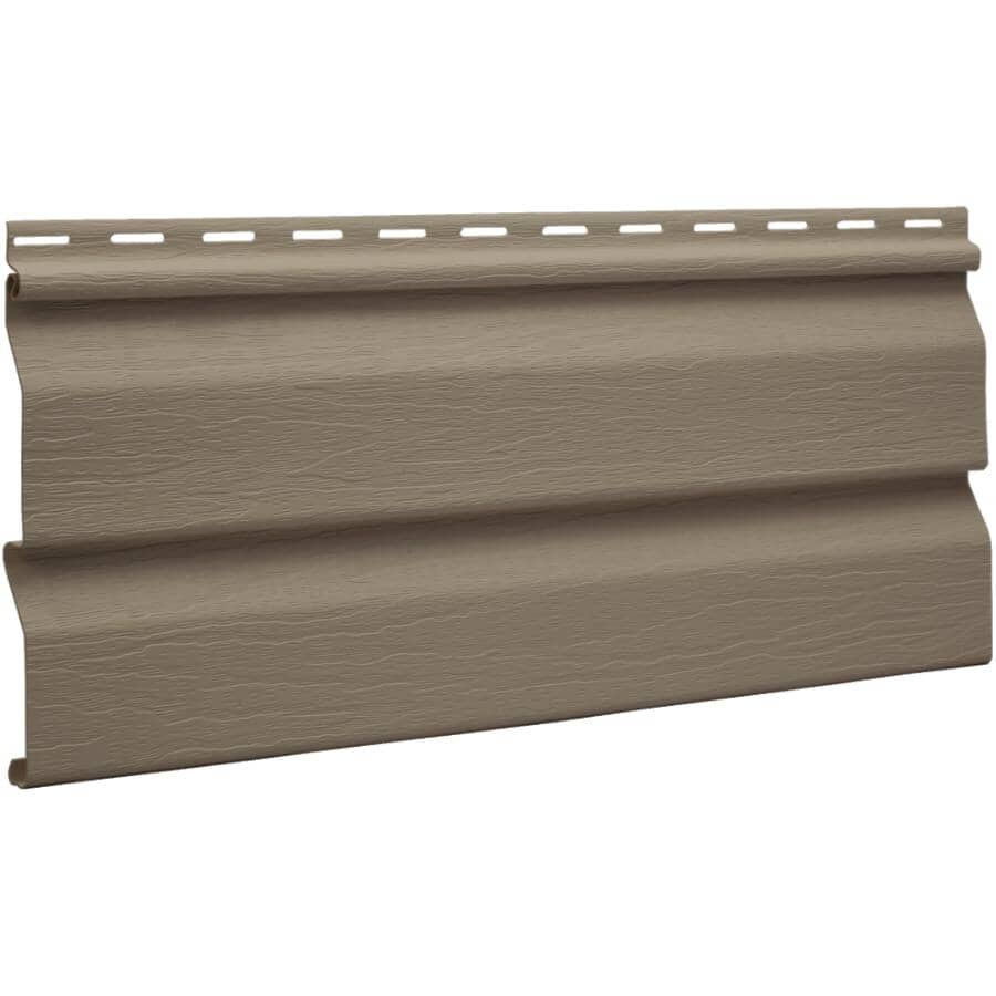 Kaycan 12.5' Double 4" Avanti Khaki Vinyl Siding | Home Hardware