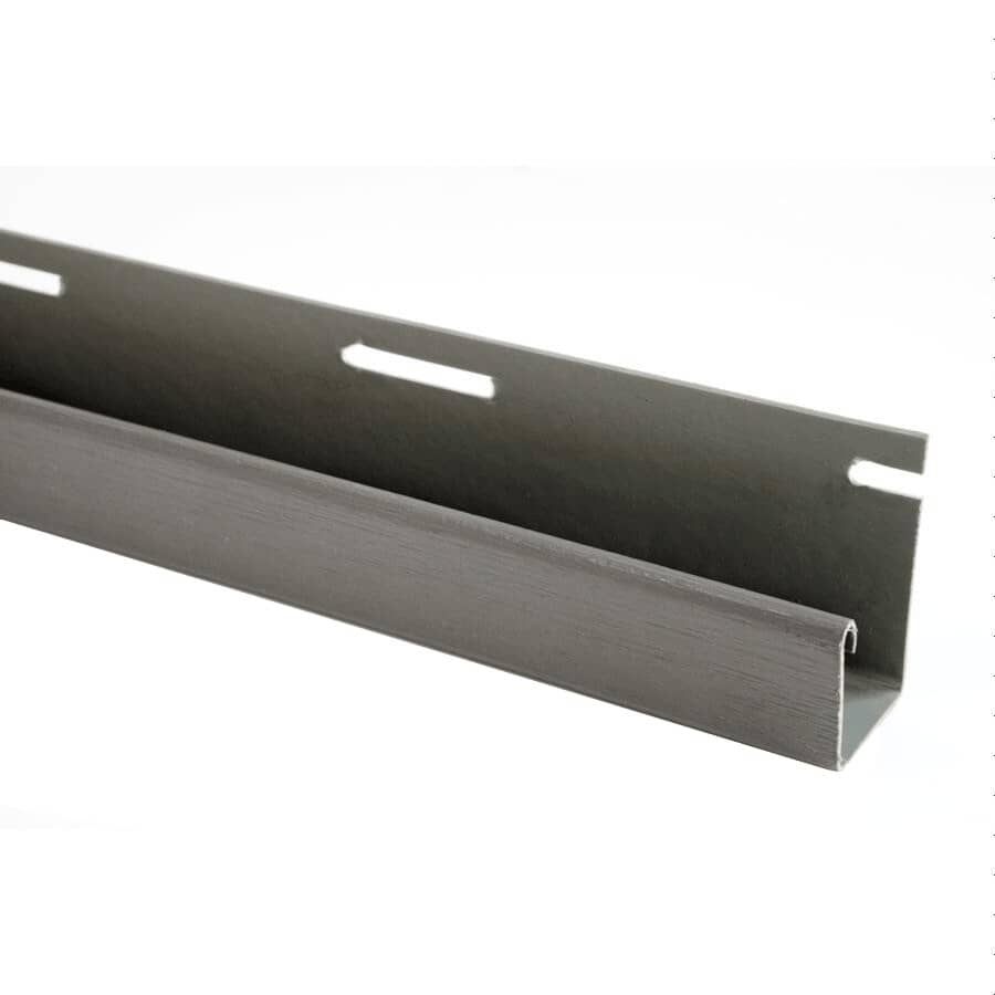 GENTEK 3/4" x 12' Windswept Smoke Vinyl J-Trim | Home Hardware