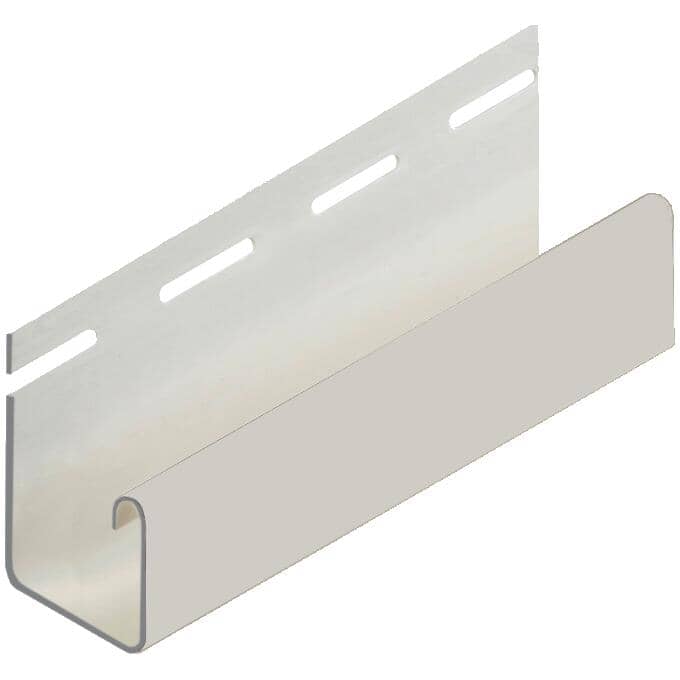 Kaycan 7/8" x 12' Matte Linen Vinyl J-Trim | Home Hardware