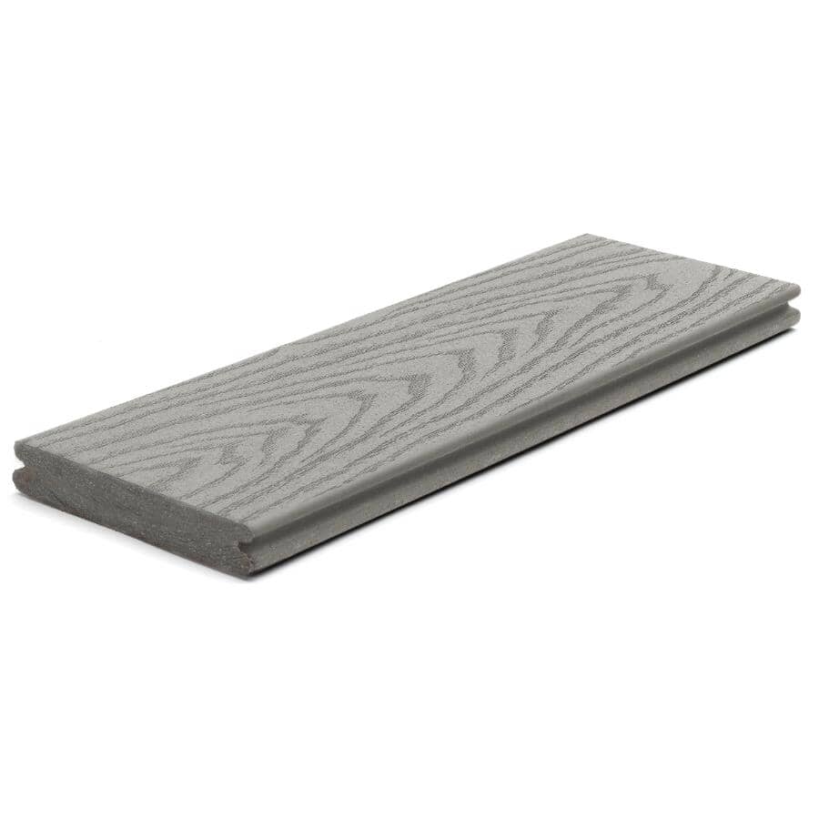 TREX 7/8" x 5-1/2" x 12' Select Pebble Grey Grooved Edge Decking | Home ...