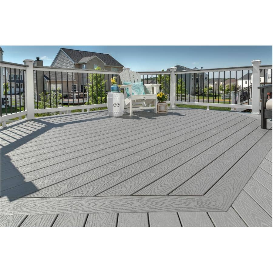 TREX 7/8" x 5-1/2" x 12' Select Pebble Grey Grooved Edge Decking | Home ...