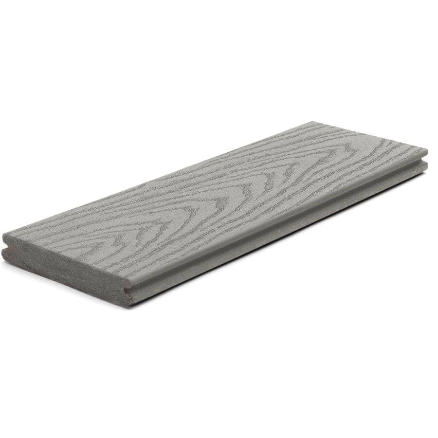 TREX 7/8" x 5-1/2" x 16' Select Pebble Grey Grooved Edge Decking | Home ...