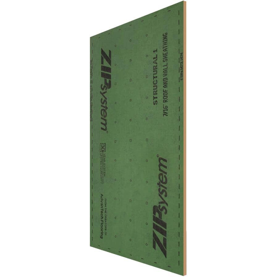 ZIP SYSTEM 7/16" x 48" x 108" Tongue & Tongue Wall Sheathing Panel ...