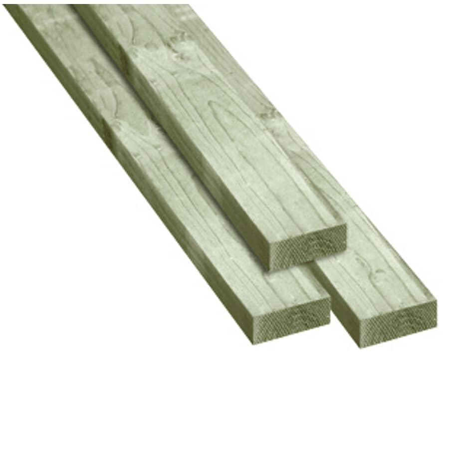 undefined 2 x 4 x 12' Green Partially Air-Dried ACQ/CA Pressure Treated ...
