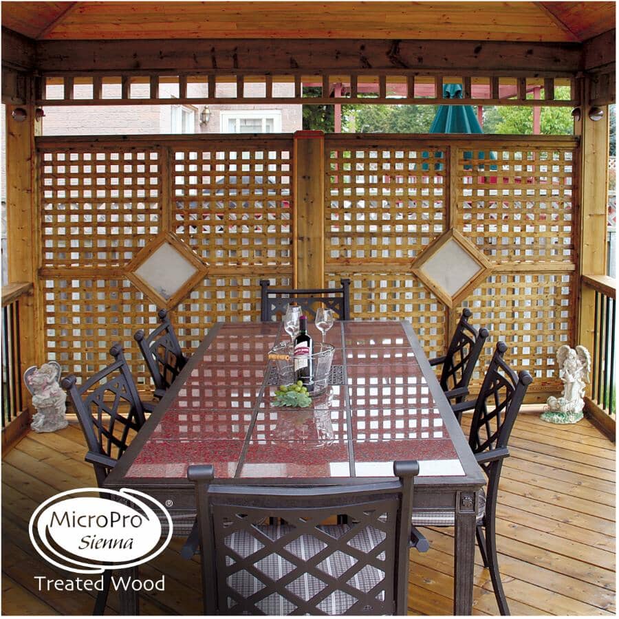 undefined 4' x 8' Sienna Square Semi Privacy Pressure Treated Lattice ...