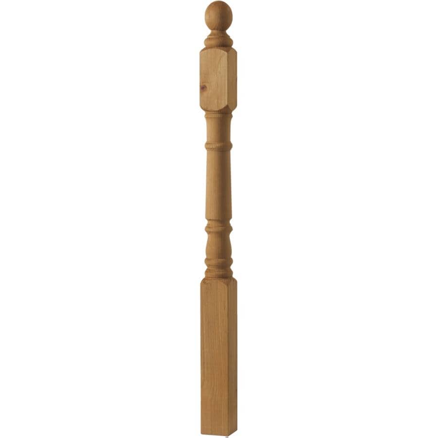 4" x 4" x 48" Sienna Colonial Pressure Treated Ball Post Top | Home ...