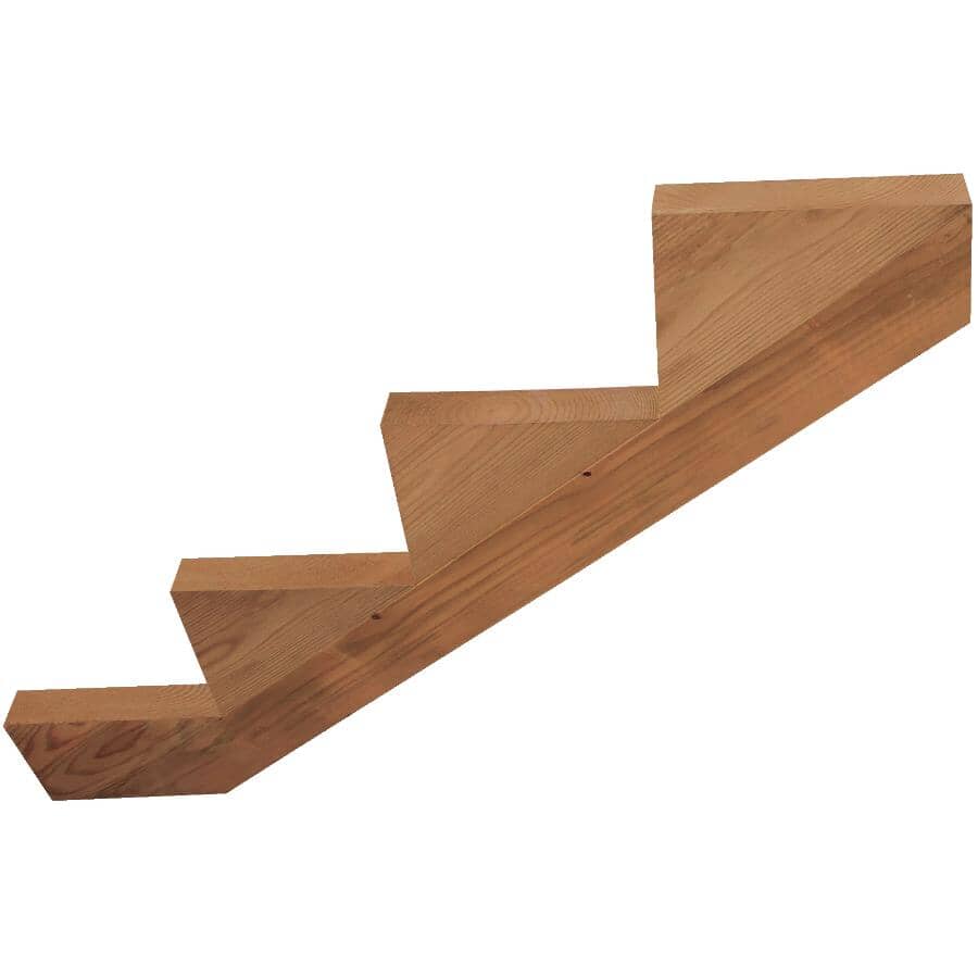 Brown 4-Step Pressure Treated Stair Stringer | Home Hardware