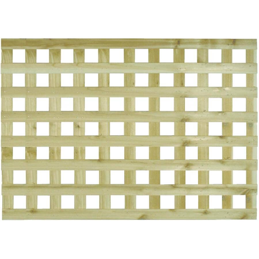 4' x 8' 2-5/8" Green Square Pressure Treated Lattice | Home Hardware