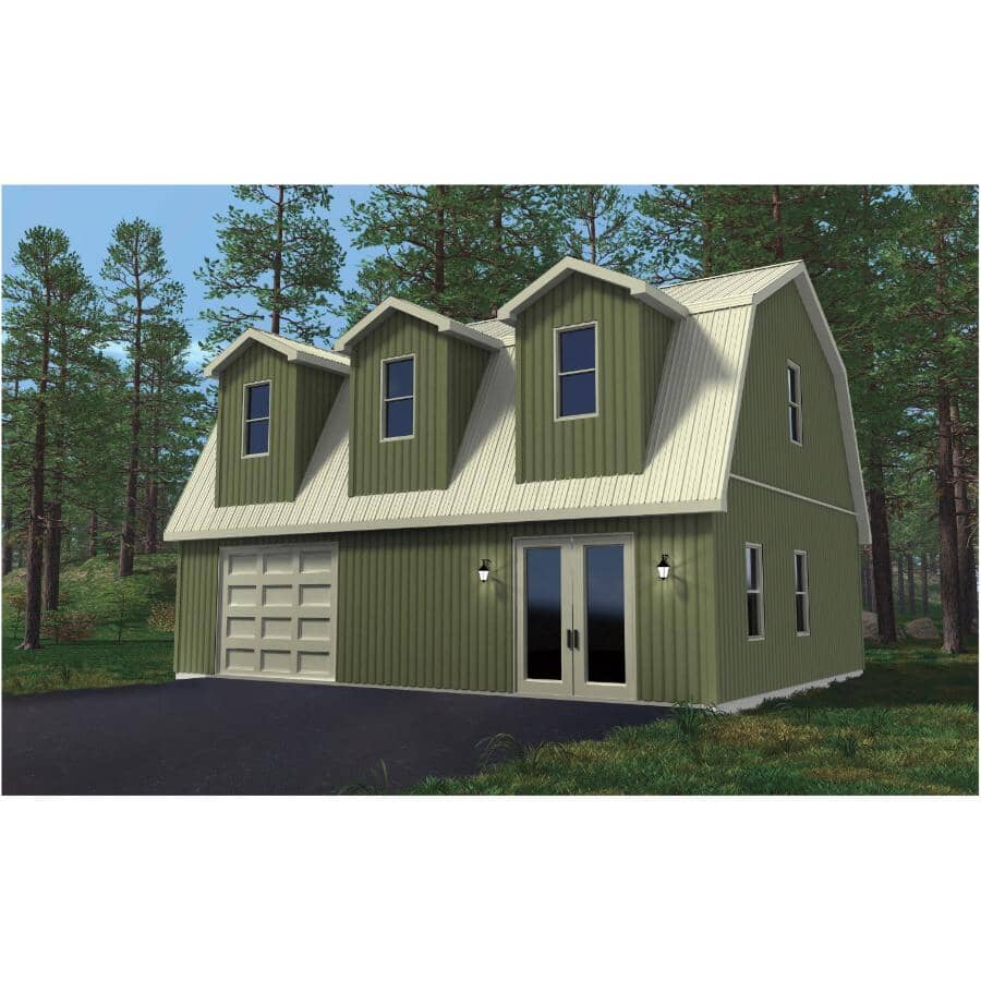 PROJECT PACKAGES 24' x 32' x 8' Hobby Barn Farm Building Package, with ...