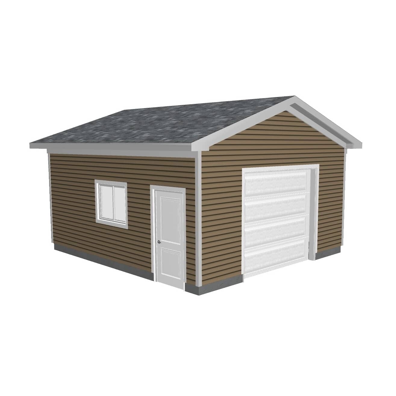 PROJECT PACKAGES 18' x 20' x 9' 1 Car 1 Door Garage Package | Home Hardware